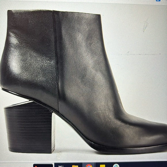 Alexander Wang | Shoes | Alexander Wang Black Leather Ankle Booties ...